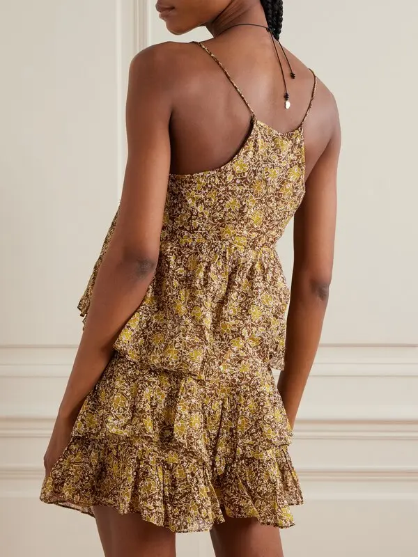 MARANT ETOILE Lirhetta Floral-print Organic Cotton-voile Top