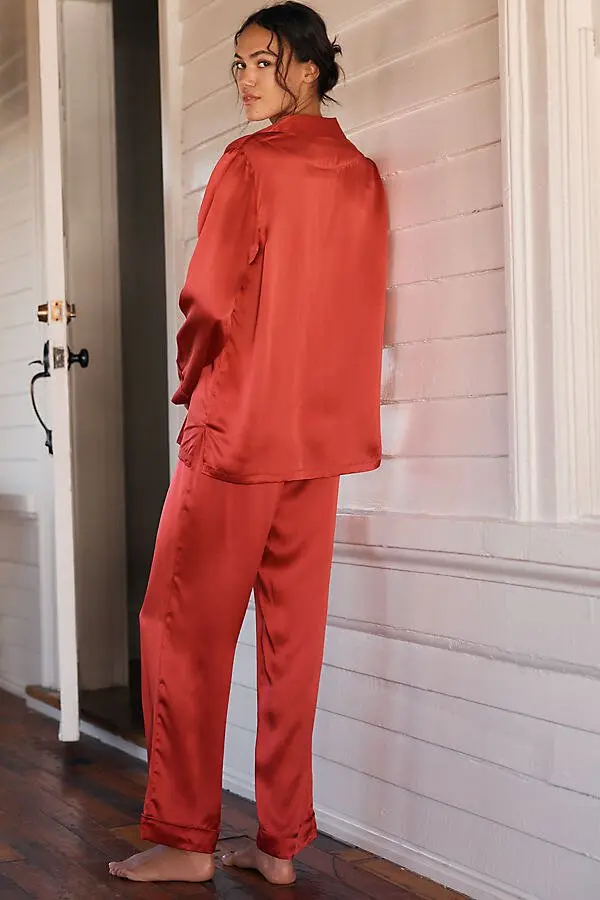 PAPINELLE Audrey Washable Silk Pajama Set - Rose
