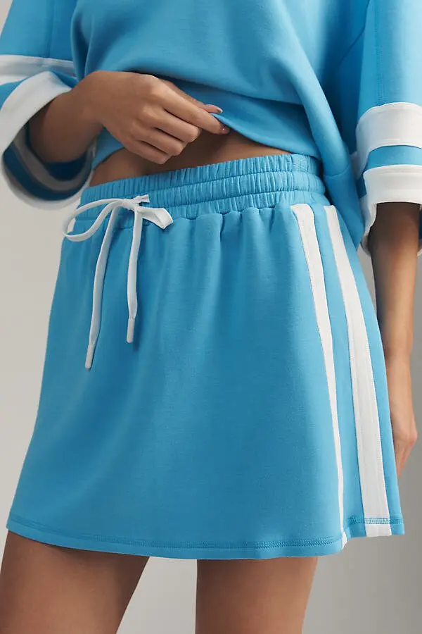 Daily Practice Drawstring Mini Skirt - Blue