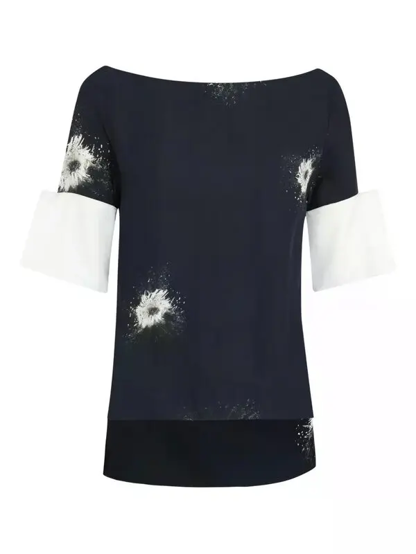 GLORIA COELHO Printed Short-sleeve Top