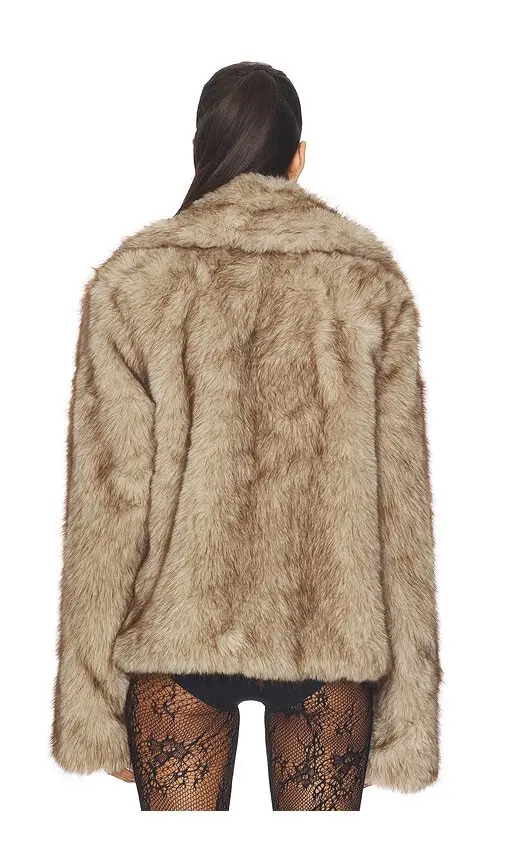 SNDYS. Leila Faux Fur Jacket - Cream