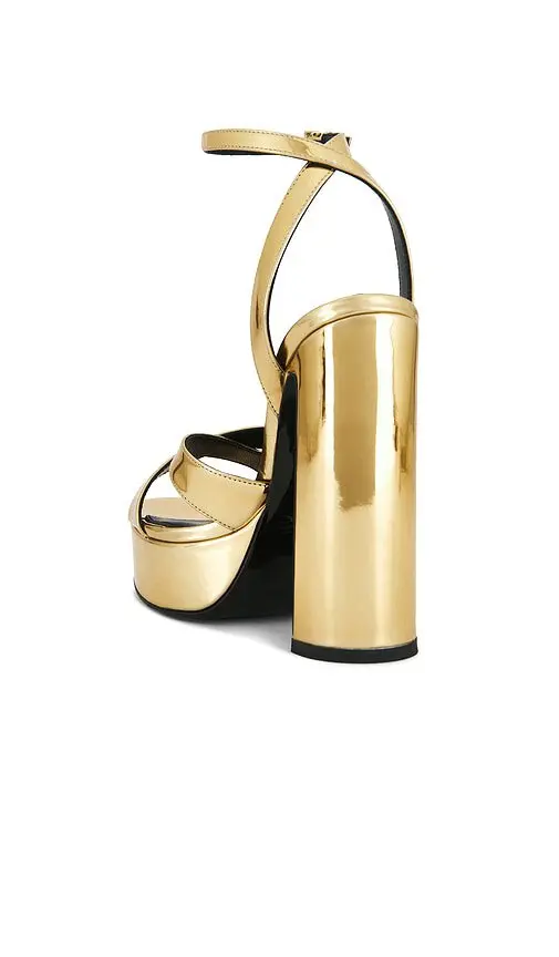 Retrofete Melodia Platform Sandal In Metallic