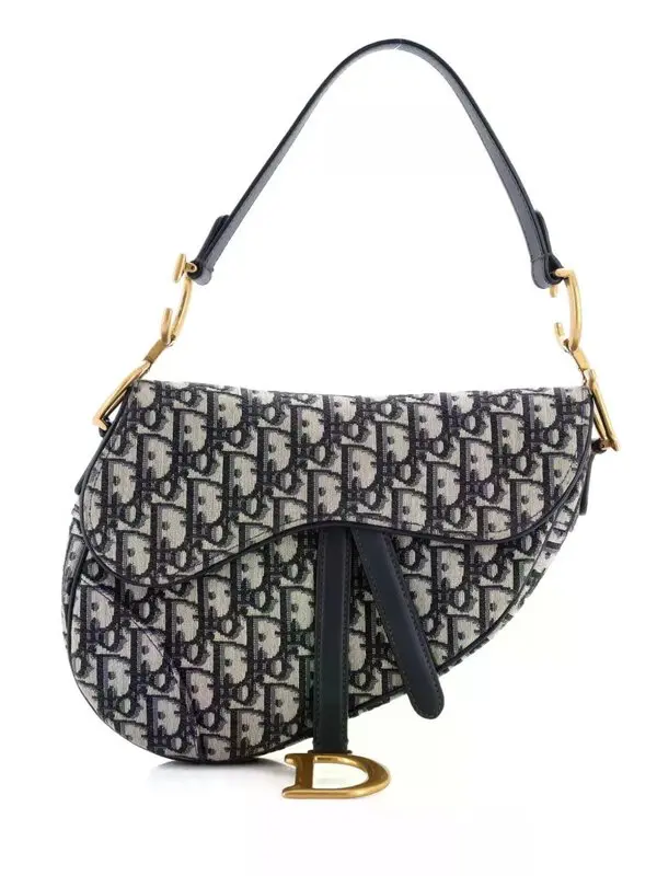 Dior Saddle Bag Oblique Canvas Medium - Blue