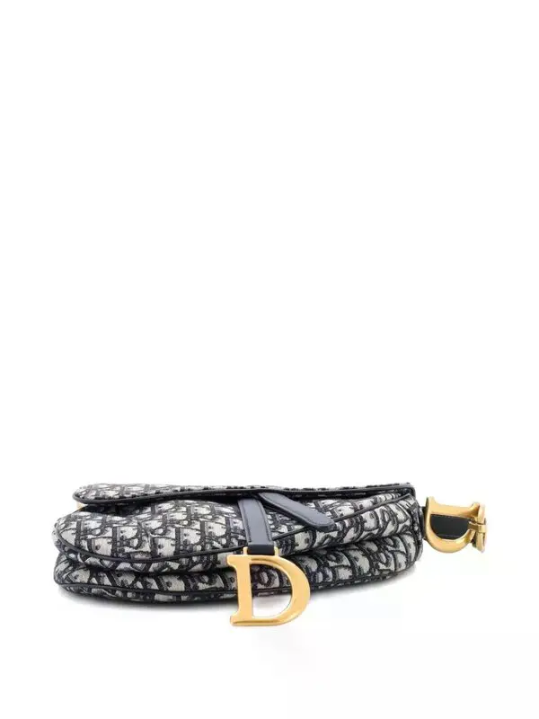 Dior Saddle Bag Oblique Canvas Medium - Blue
