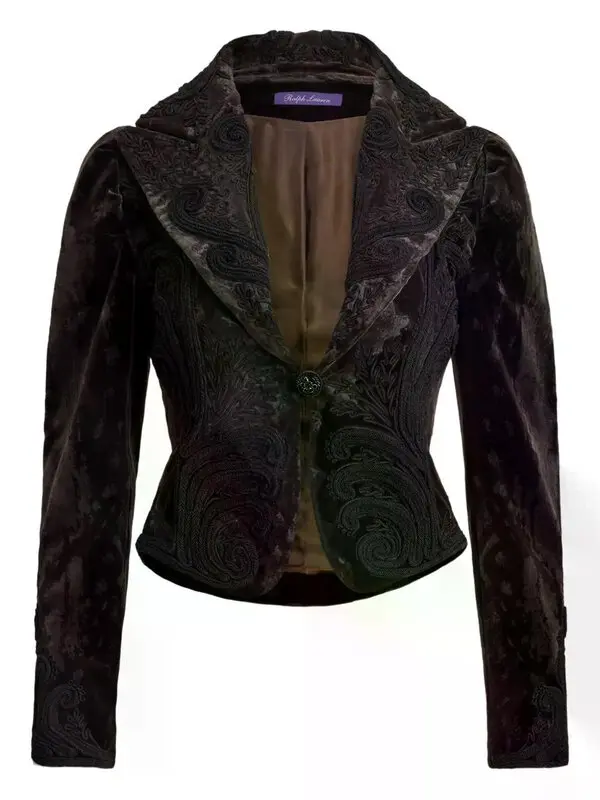 Ralph Lauren Embroidered Velvet Blazer