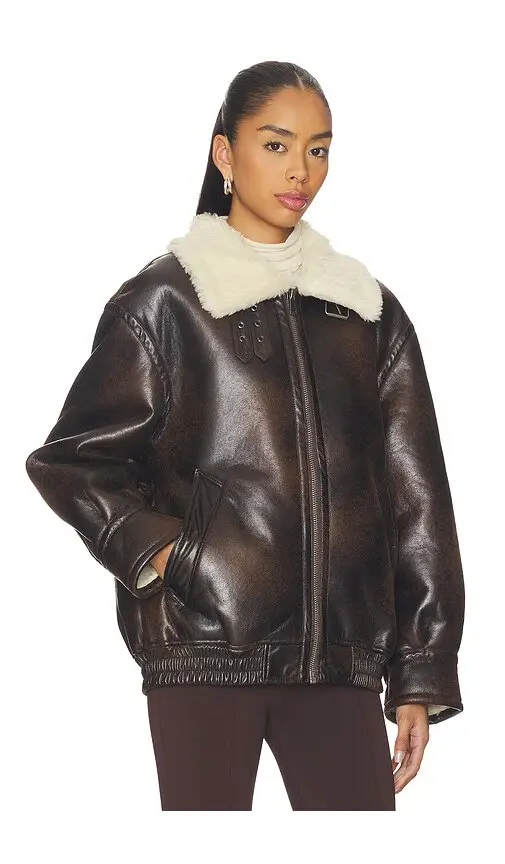 Superdown Georgiana Faux Leather Jacket