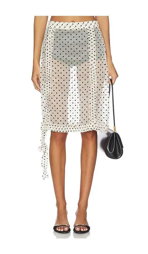 Rokh Frilled Polka Dot Skirt