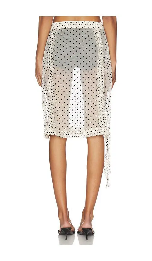 Rokh Frilled Polka Dot Skirt