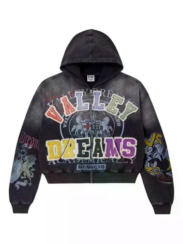 VALE FOREVER Graphic-print Zip-up Hoodie