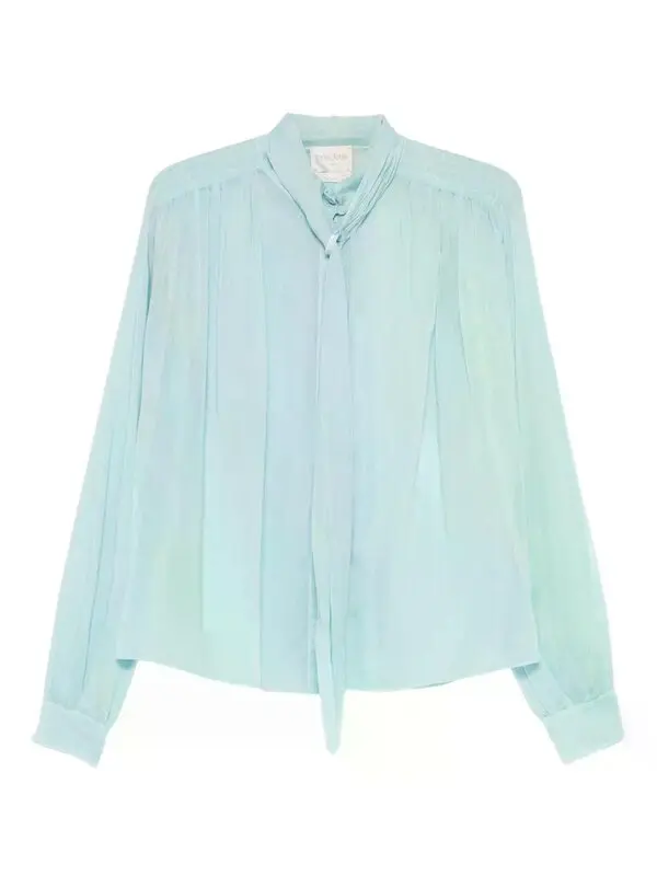 FORTE_FORTE Tie-neck Long-sleeve Blouse