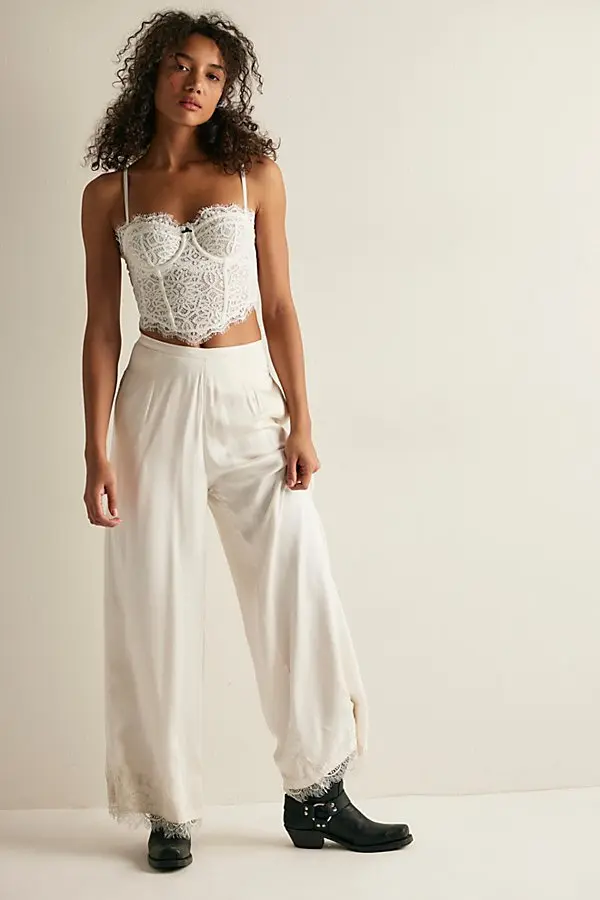Free People Moonlit Meadow Corset - Clean Ivory