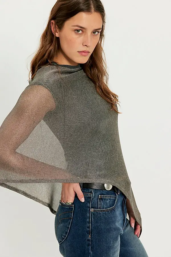 Free People Midnight Poncho Jacket
