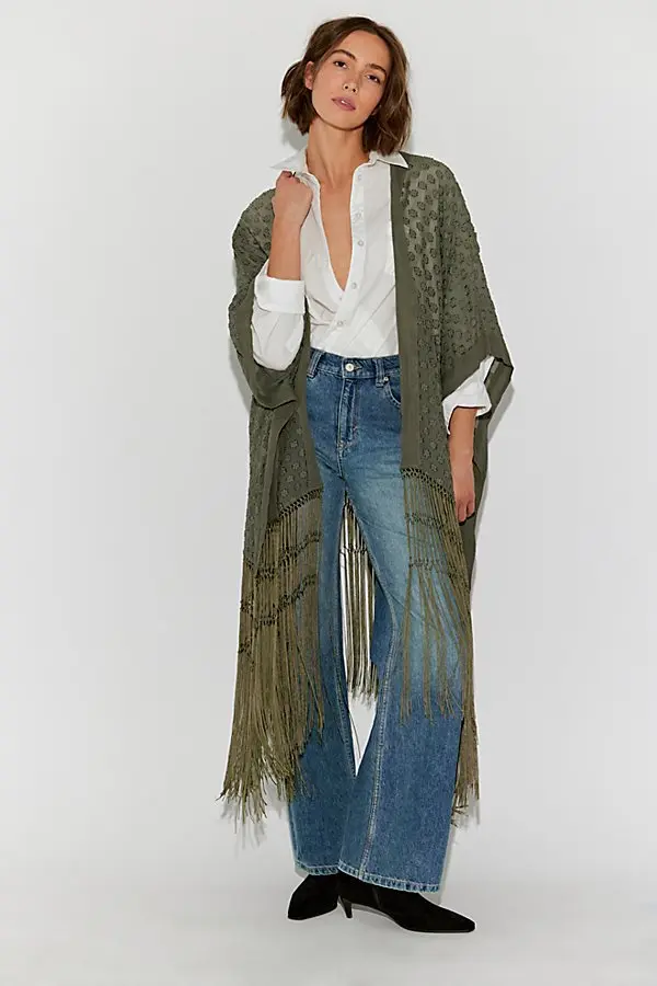 Free People Forever Fringe Open Duster