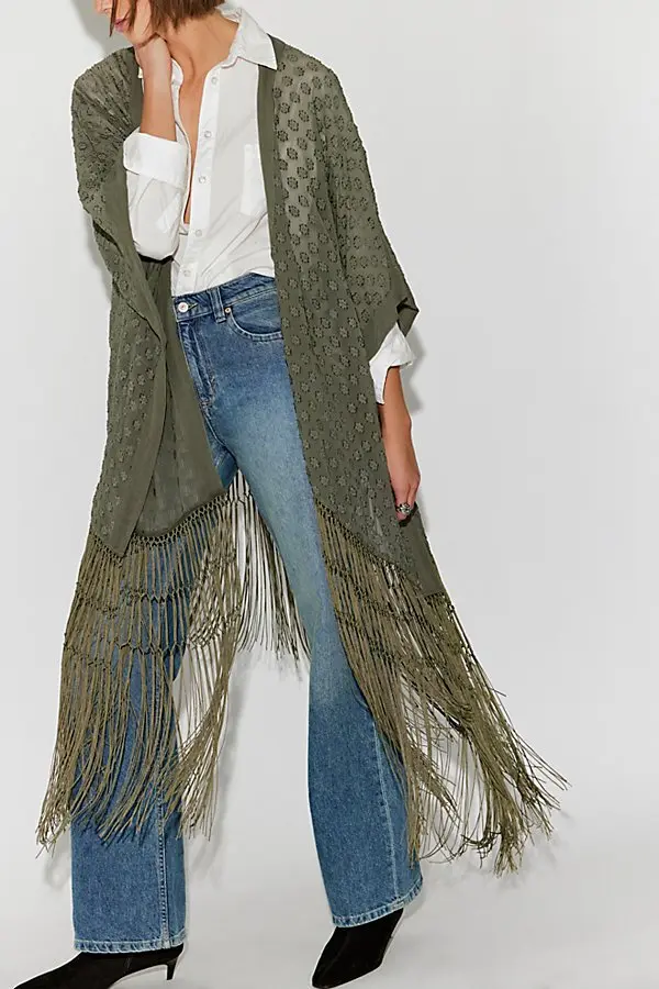 Free People Forever Fringe Open Duster