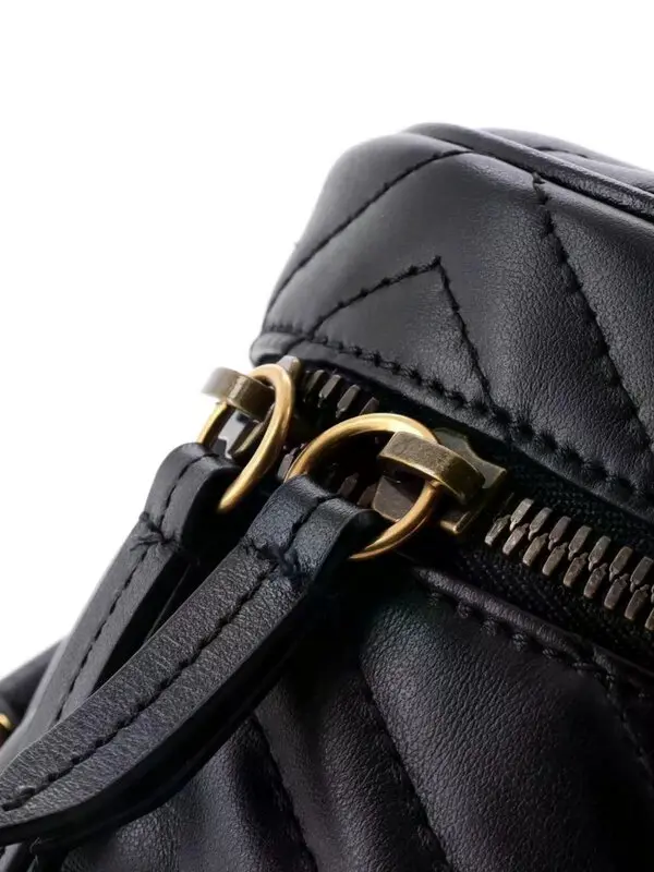 Gucci Gg Marmont Vanity Matelasse Leather Mini Backpack - Black