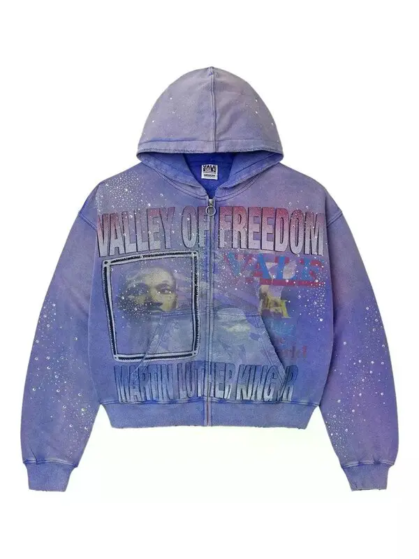 VALE FOREVER Graphic Zip-up Hoodie