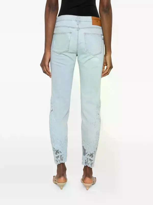 Ermanno Scervino Lace Detailed Jeans