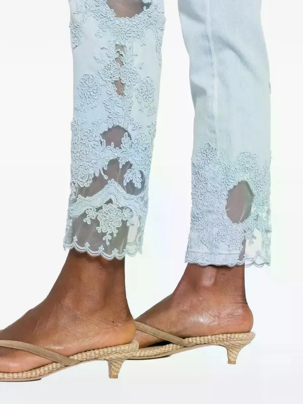 Ermanno Scervino Lace Detailed Jeans