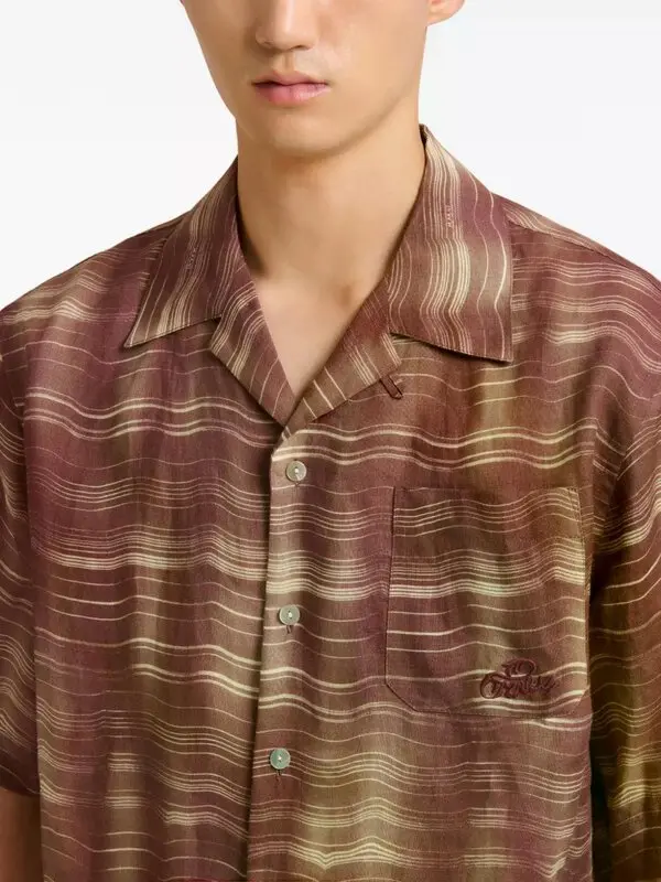 Marni Wave-print Pocket Shirt