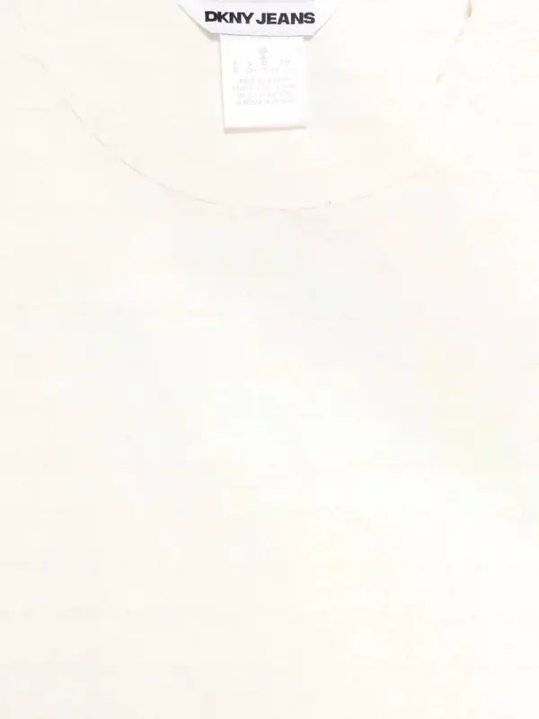 Dkny Logo-jacquard T-shirt - Neutrals