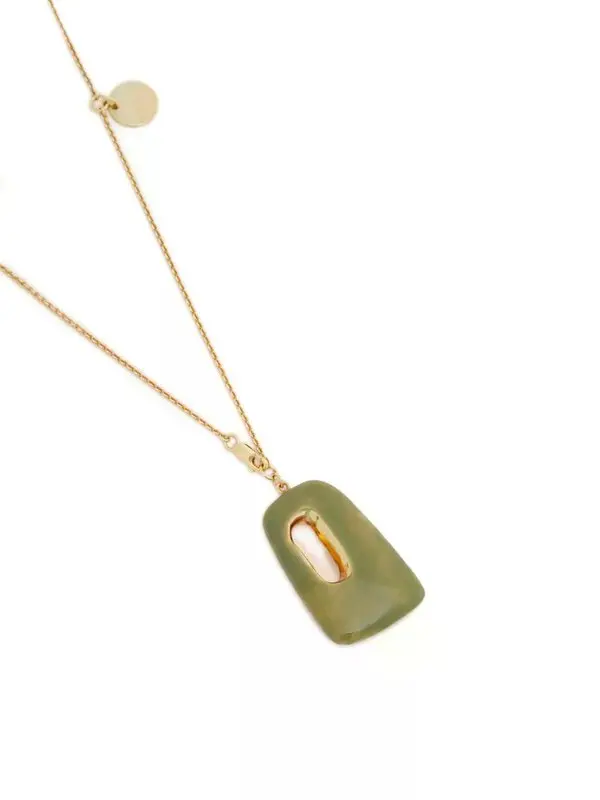 Marni Enamel Trapeze Pendant Chain Necklace