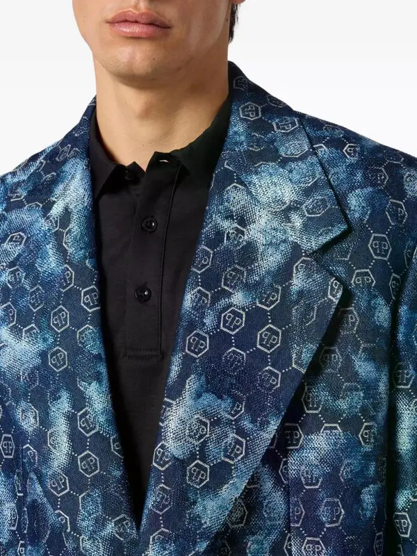 Philipp Plein Jacquard Double-breasted Coat