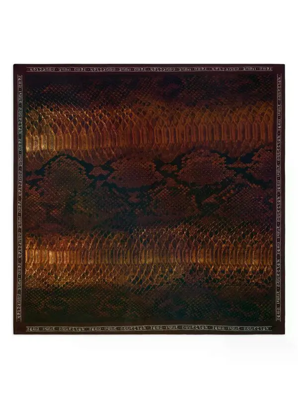 Jean Paul Gaultier Python Print Silk Scarf - Brown