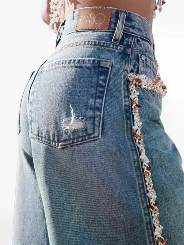 PatBO Camila Coelho Beaded Jeans