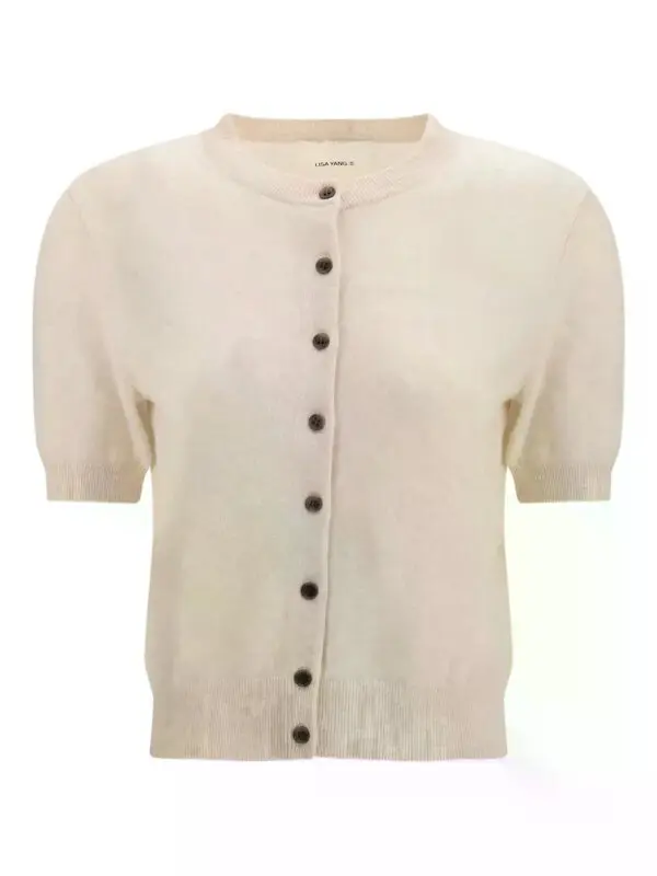 LISA YANG Cashmere Button Cardigan - Neutrals