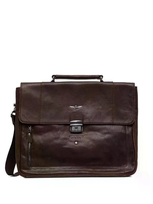 AERONAUTICA MILITARE Top-handle Briefcase - Brown