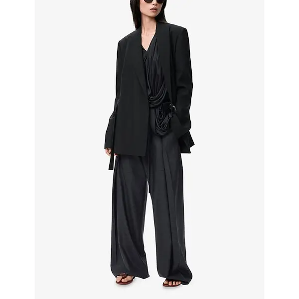 Loewe Pleated Adjustable-belt Wool Trousers