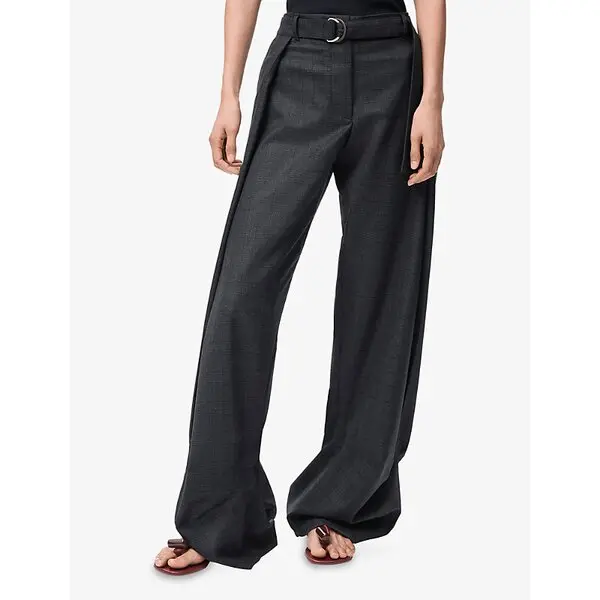 Loewe Pleated Adjustable-belt Wool Trousers