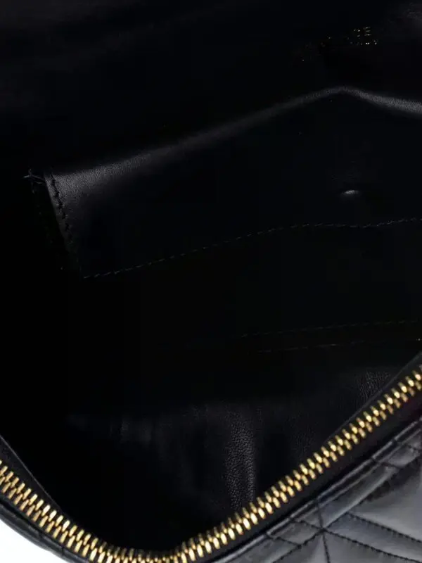 Versace Virtus Flap Quilted Leather Shoulder Bag