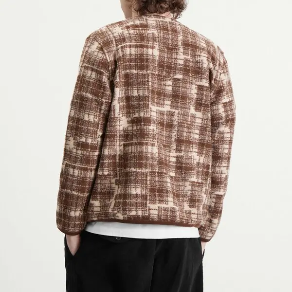 Universal Works Patch Check Fleece Cardigan