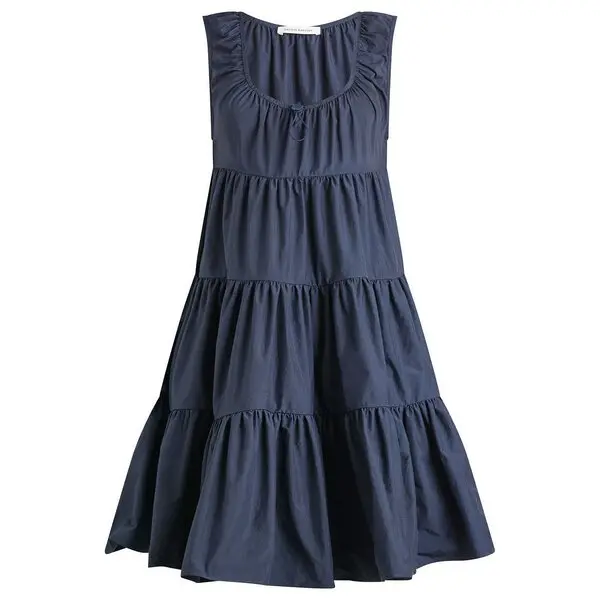 Cecilie Bahnsen Aino Dress In Ripstop - Navy