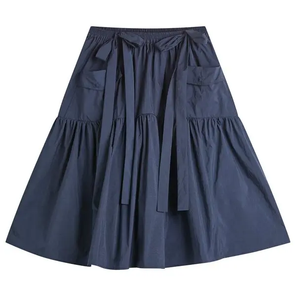 Cecilie Bahnsen Cai Ripstop Skirt - Navy