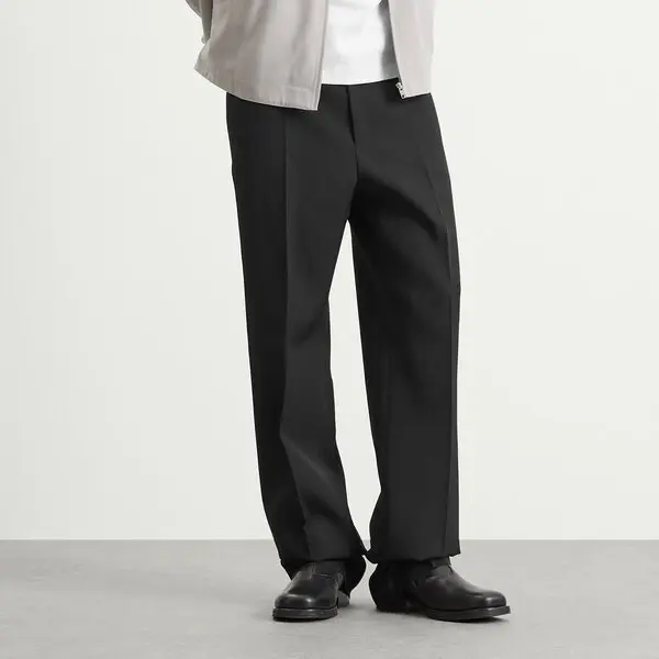 JIL SANDER Relaxed Fit Tailored Trouser - Black
