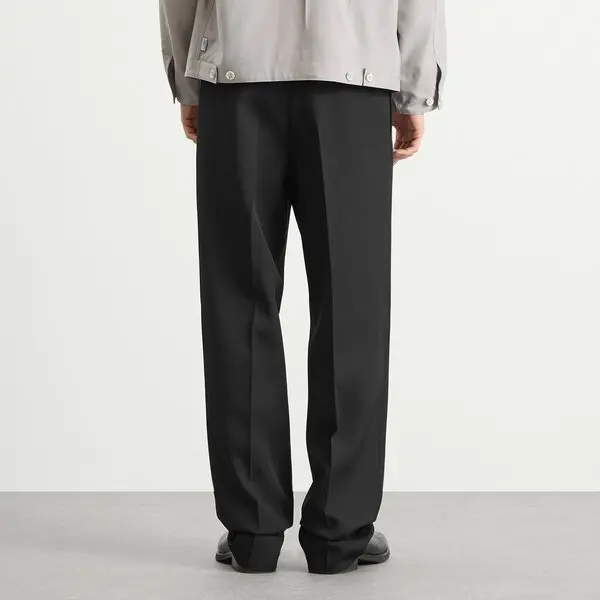 JIL SANDER Relaxed Fit Tailored Trouser - Black