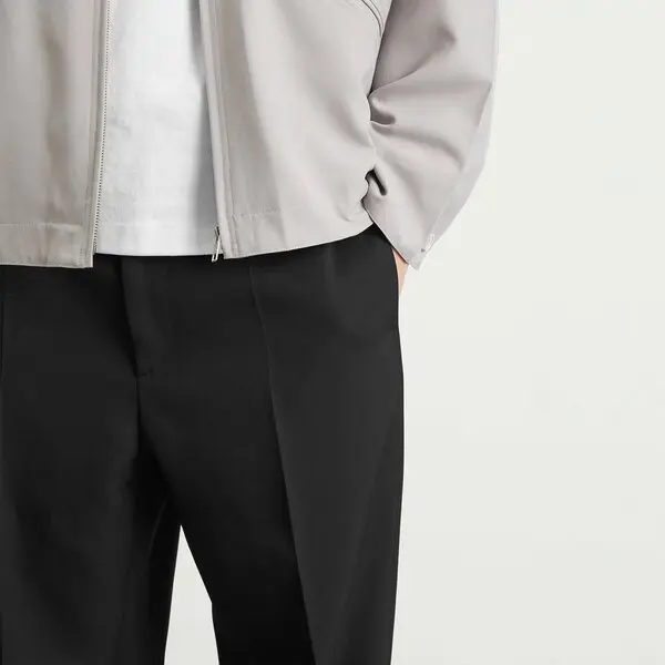 JIL SANDER Relaxed Fit Tailored Trouser - Black
