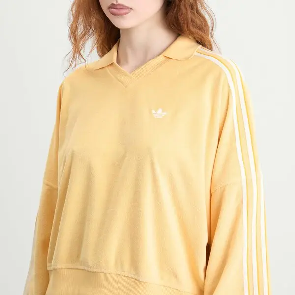 Adidas Terry Towel V-neck Polo Top