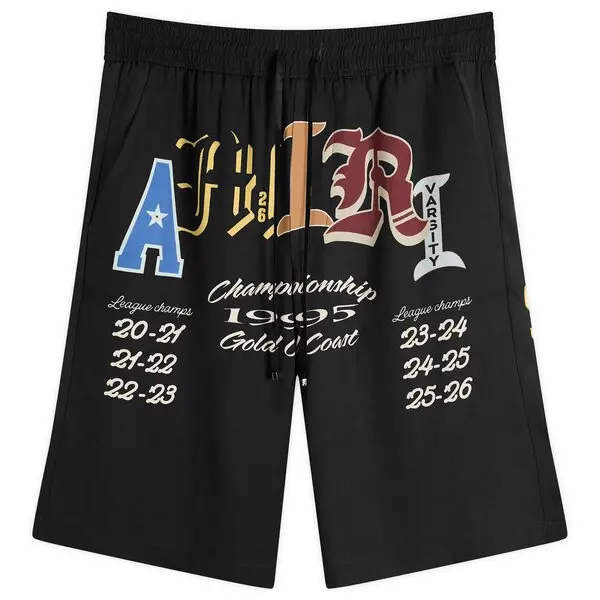 Amiri Varsity Patch Shorts - Black