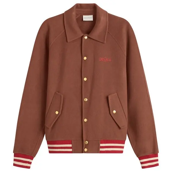 Drole De Monsieur Wool Bomber Jacket - Chocolate