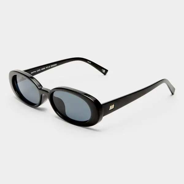 Le Specs Outta Love Oval Sunglasses - Black