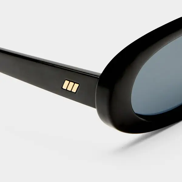 Le Specs Outta Love Oval Sunglasses - Black