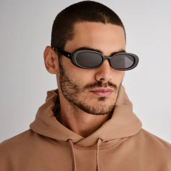 Le Specs Outta Love Oval Sunglasses - Black