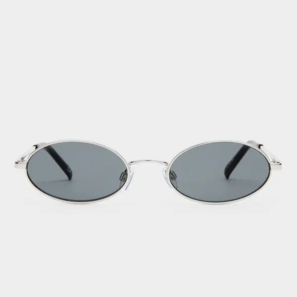 Le Specs Love Train Smoke Mono Sunglasses - Silver