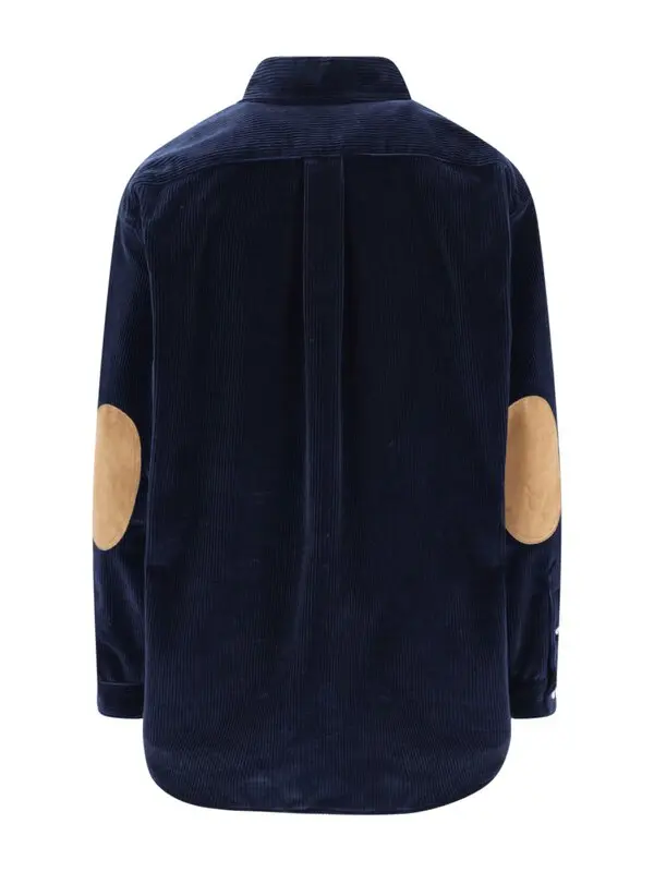Miu Miu Logo Corduroy Shirt - Blue