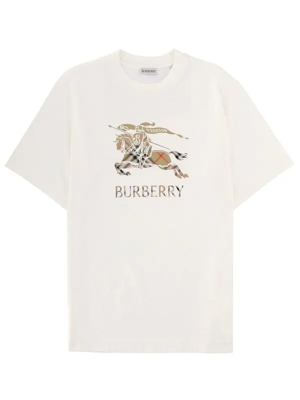 Burberry T-shirt With Logo - Beige