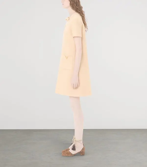 Valentino Garavani Virgin Wool-blend Mini Dress - Nude