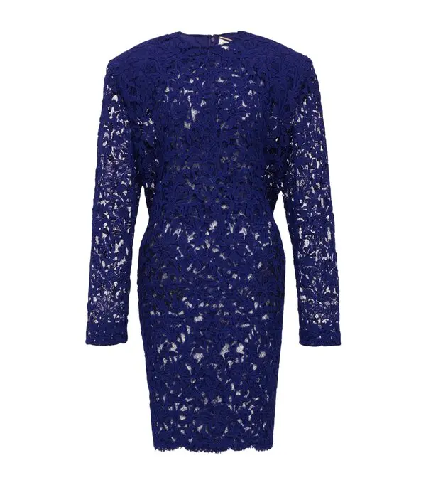 Saint Laurent Guipure Lace Mini Dress